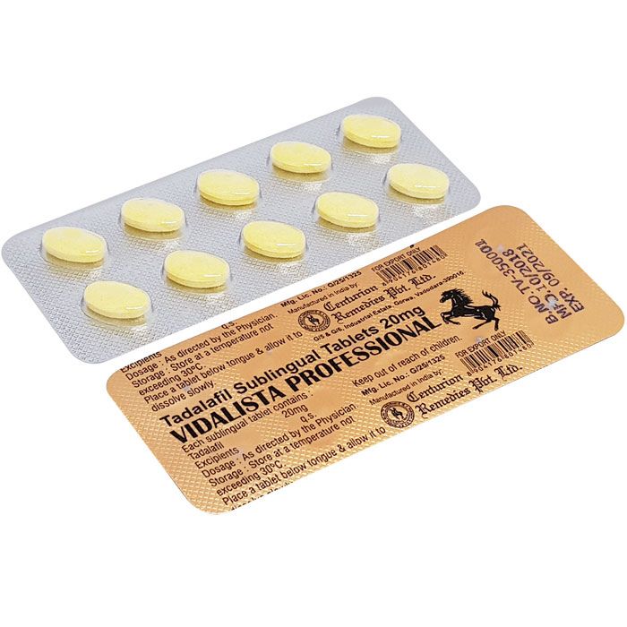 Buy Vidalista Professional 20 Mg | Tadalafil | Generic Viagra | GMUK