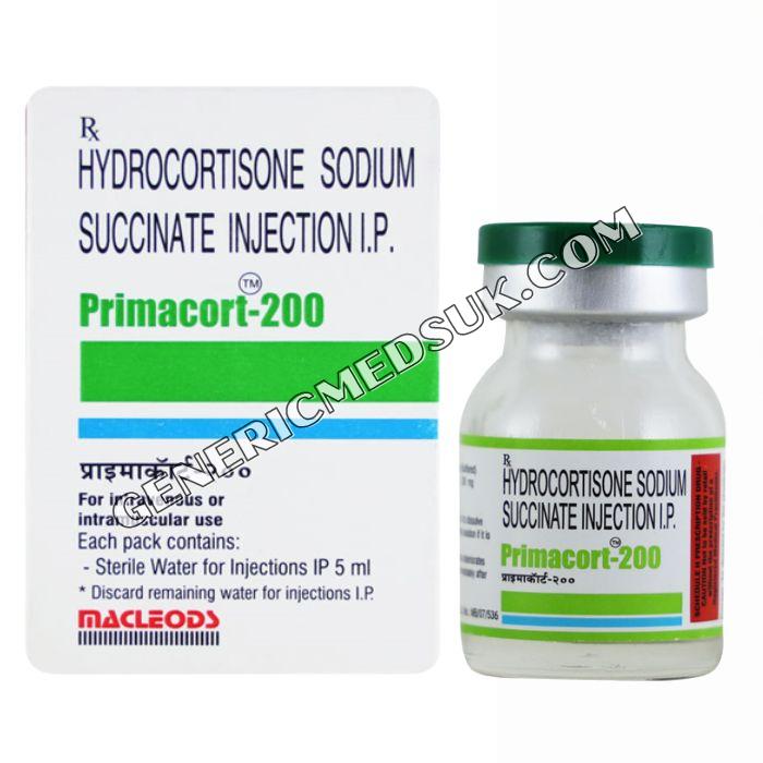 Primacort injection 200mg (Hydrocortisone) - Generic Meds UK